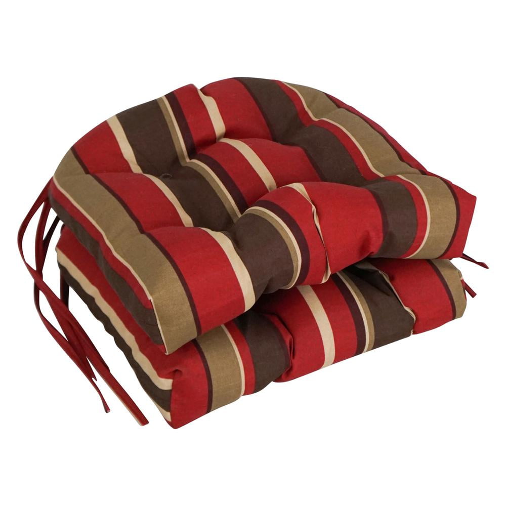 Blazing Needles 16-inch Outdoor Rounded Back Chair Cushion, 16" x 16 ...