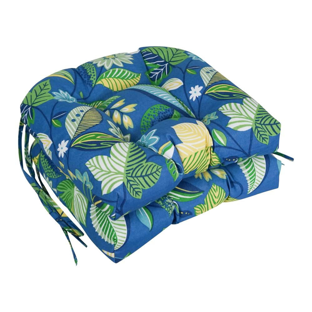 Blazing Needles 16-inch Outdoor Rounded Back Chair Cushion, 16" x 16 ...