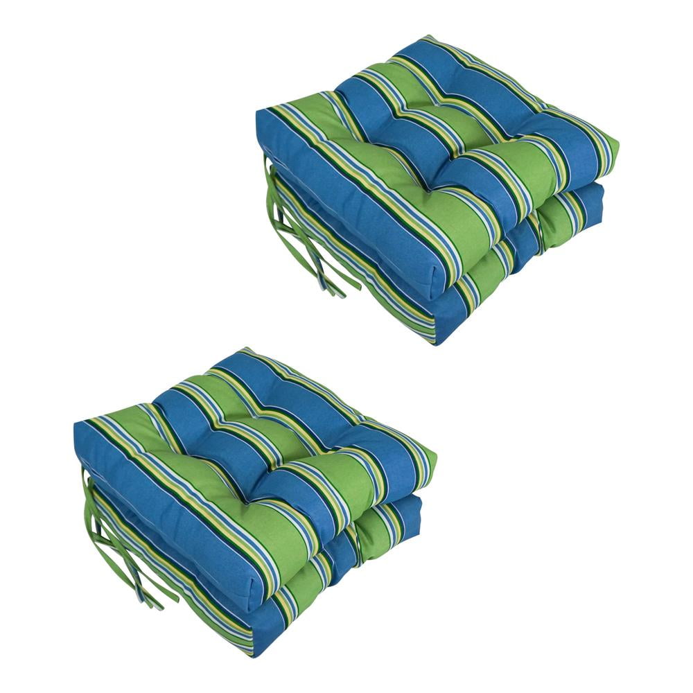 Blazing Needles 16-inch Outdoor Square Chair Cushion, 16" x 16 ...