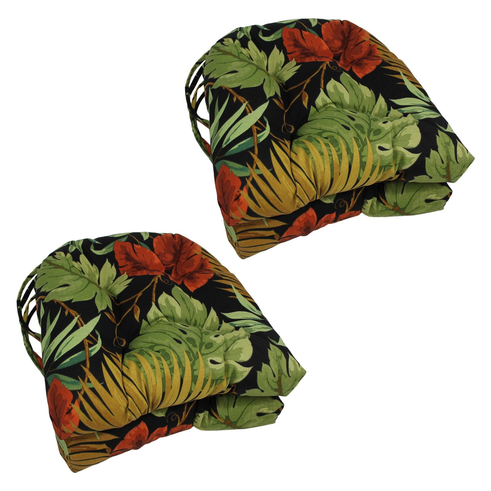 Blazing Needles 16” x 16” Titus Terrace Apple Tufted U-Shape Outdoor ...