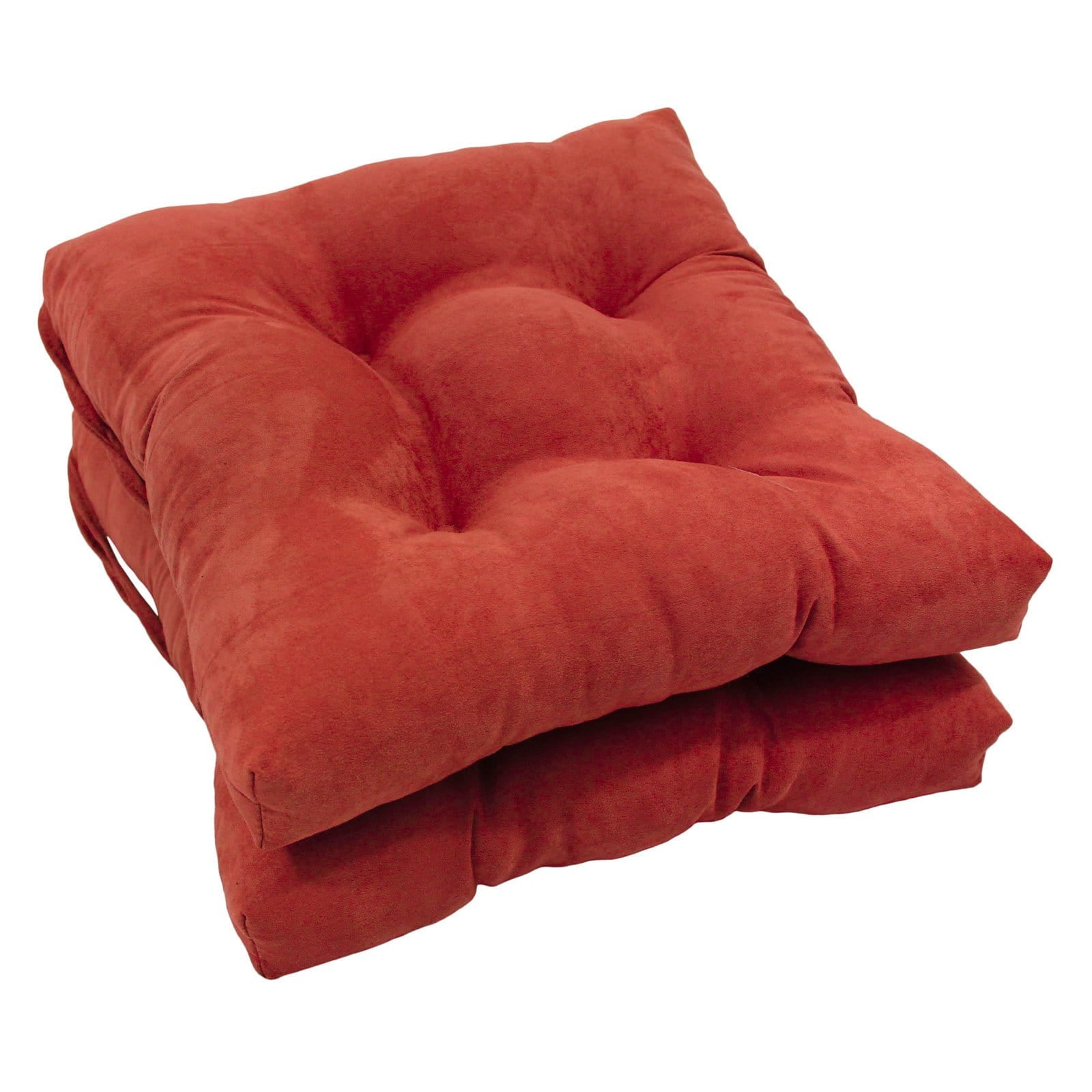 Blazing Needles 16 x 16 in. Square Microsuede Dining Chair Cushions ...