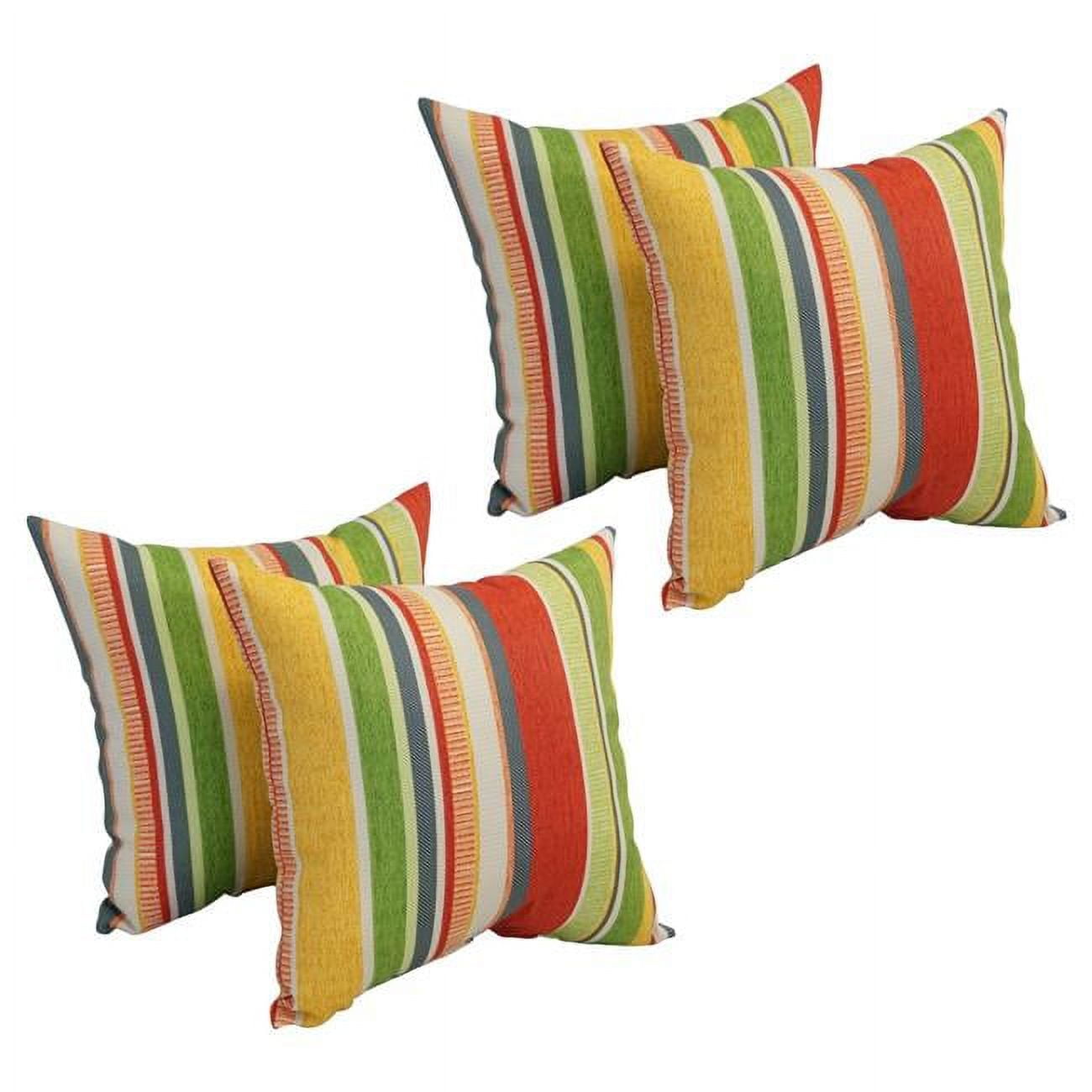 Blazing Needles 17 in. Square Polyester Outdoor Throw Pillows, Coltrane ...