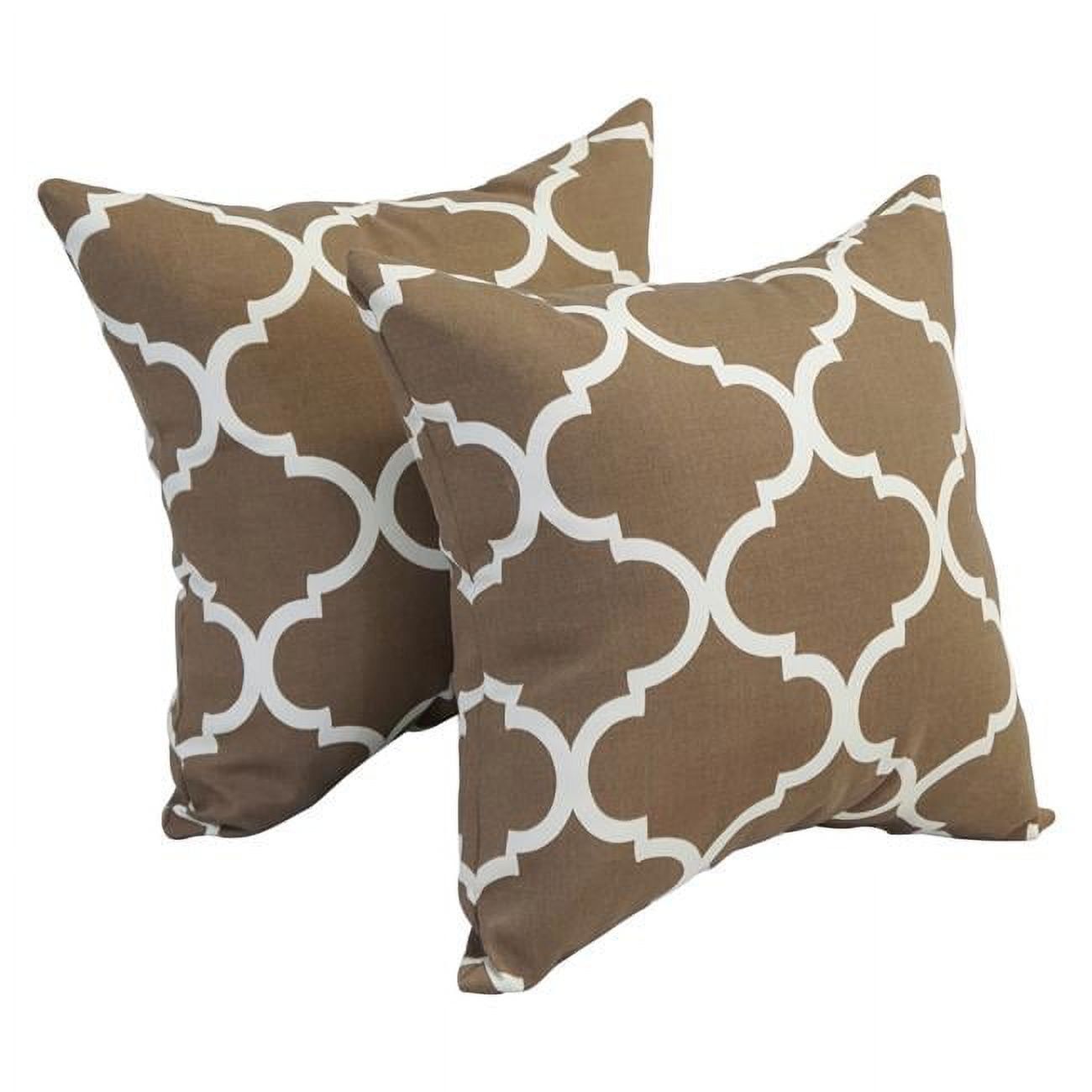 Blazing Needles 17 in. Square Polyester Outdoor Throw Pillows, Landview ...