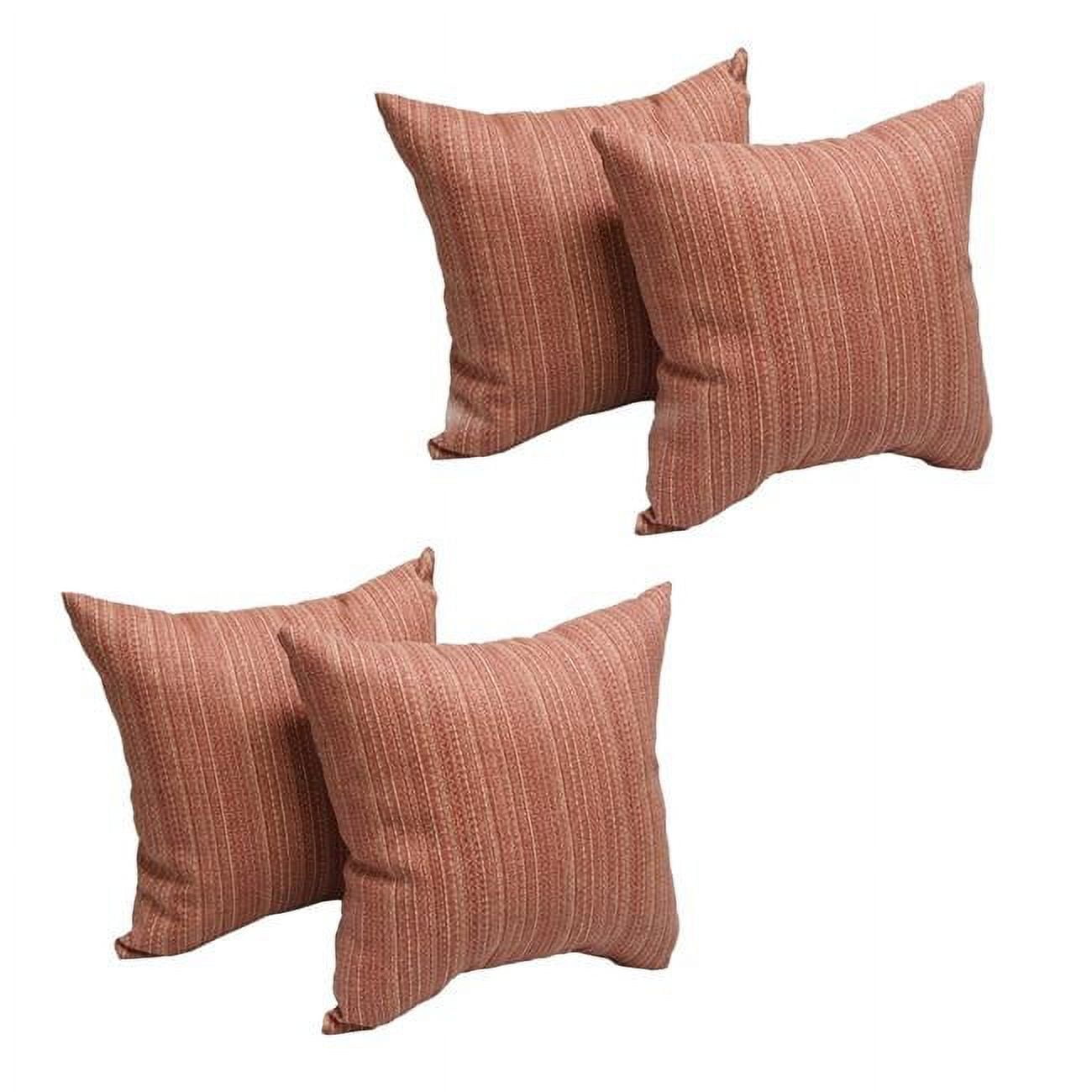 Blazing Needles 17 in. Square Polyester Outdoor Throw Pillows, Washed ...