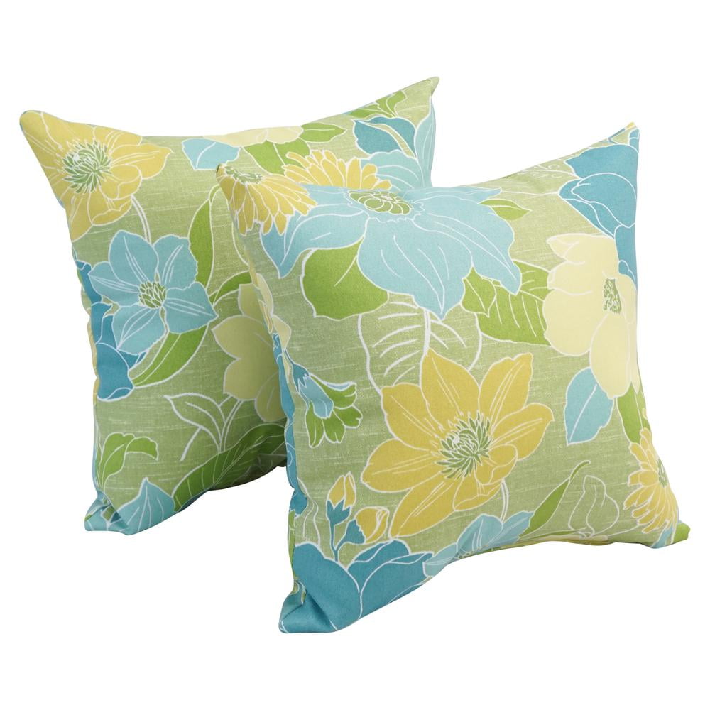 Blazing Needles 17-inch Square Polyester Outdoor Throw Pillows (Set of ...