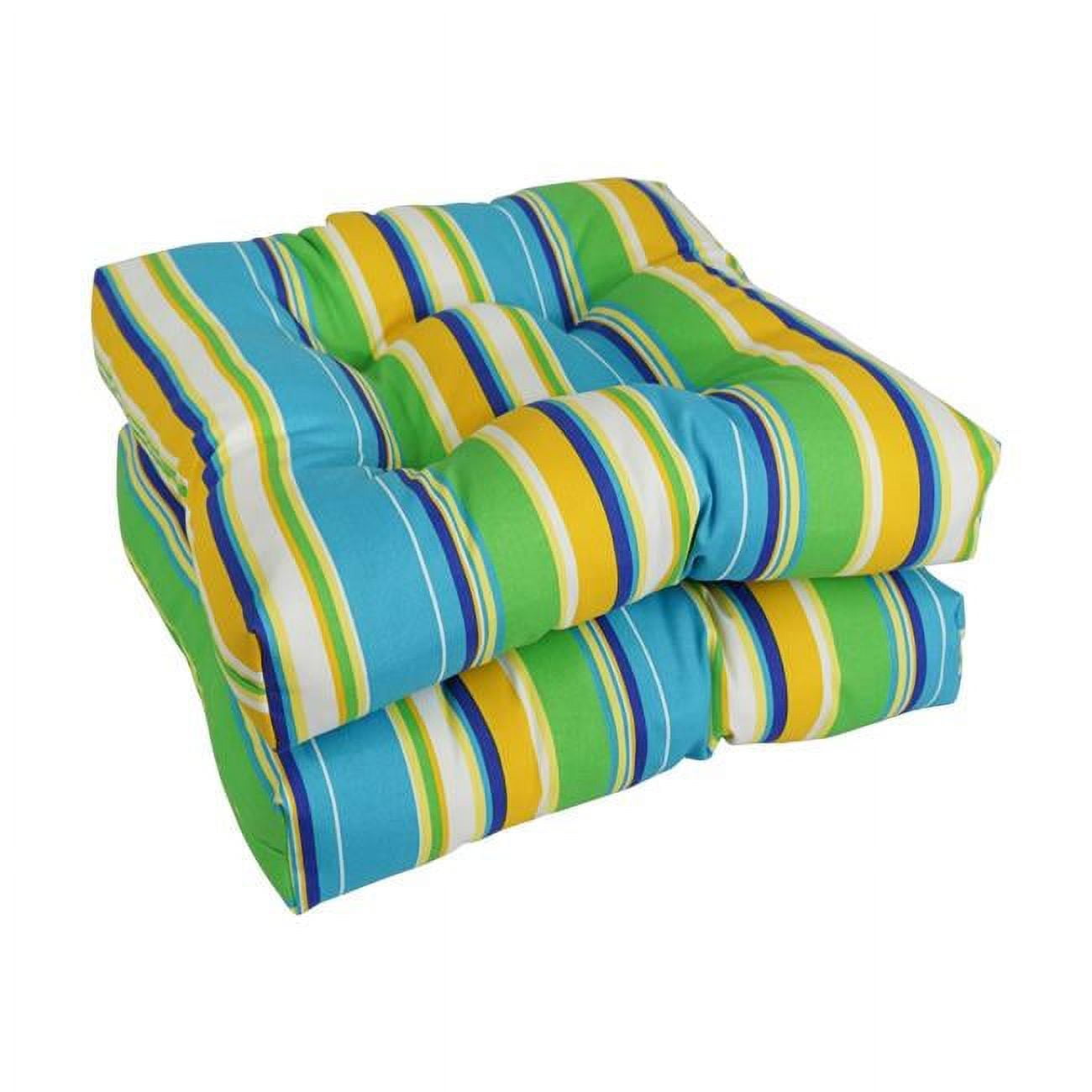 Blazing Needles 19 in. Squared Patterned Spun Polyester Tufted Dining ...