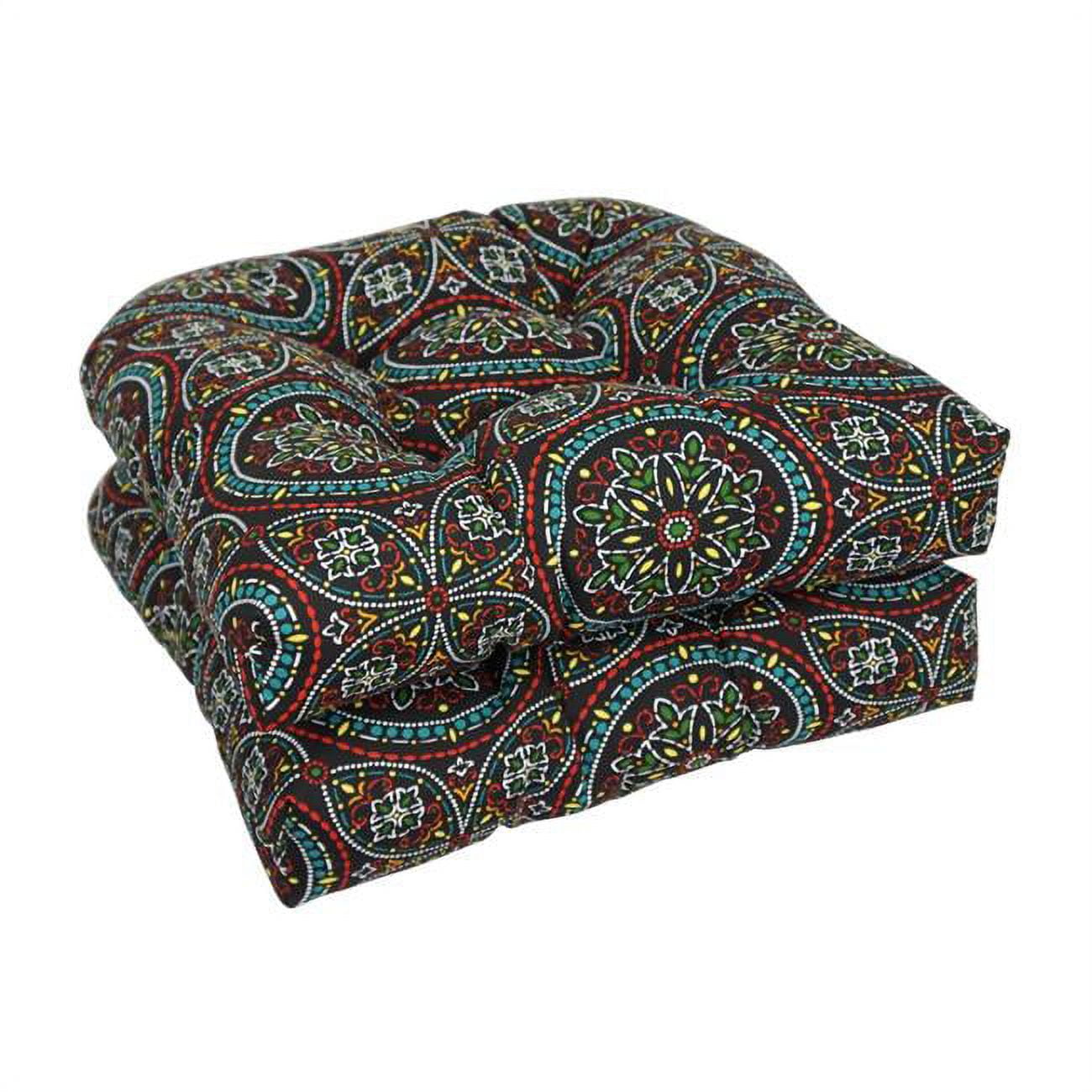 Blazing Needles Outdoor Rounded Back Chair Cushion, 19" x 19", Alden ...
