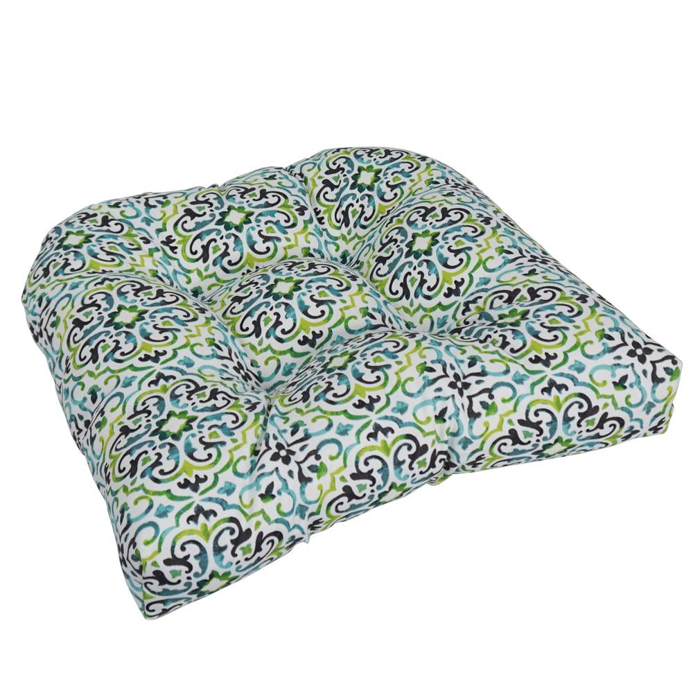 19-inch U-Shaped Spun Polyester Outdoor Tufted Dining Chair Cushion ...