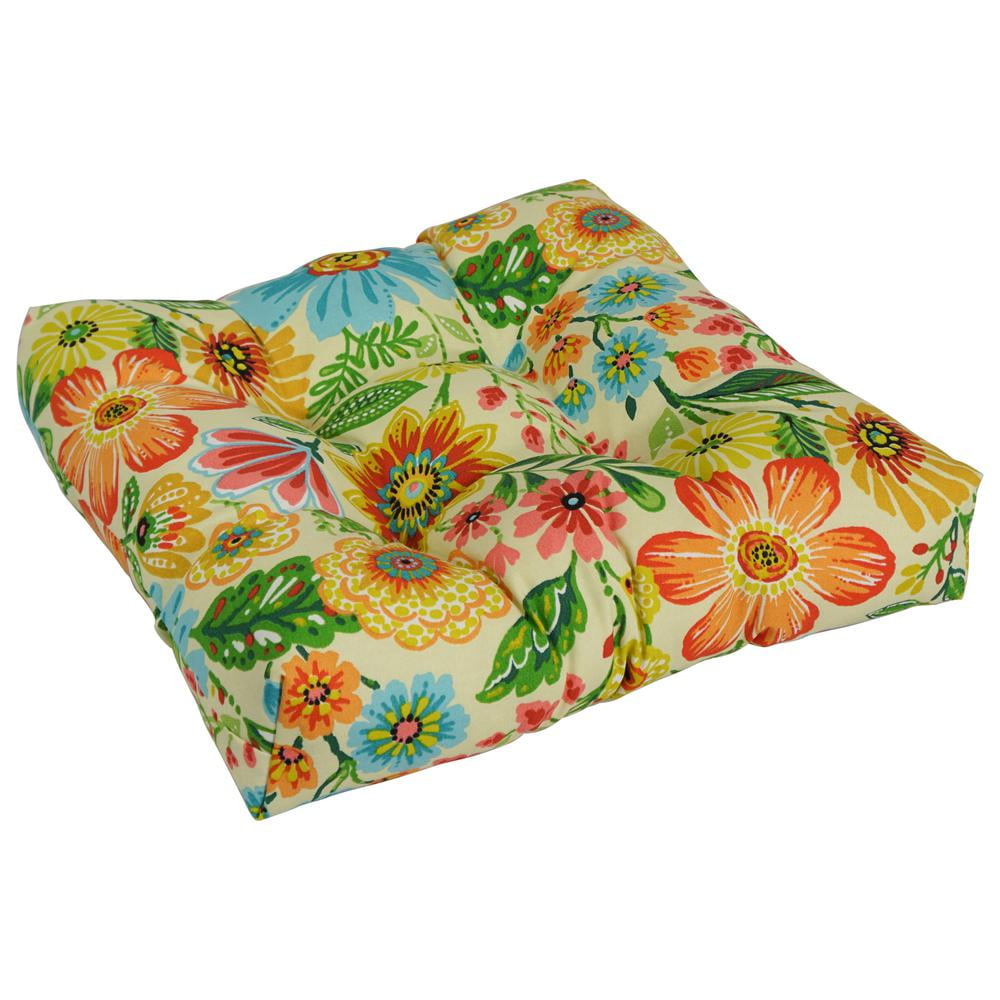Blazing Needles 19-inch Squared Patterned Spun Polyester Tufted Dining ...