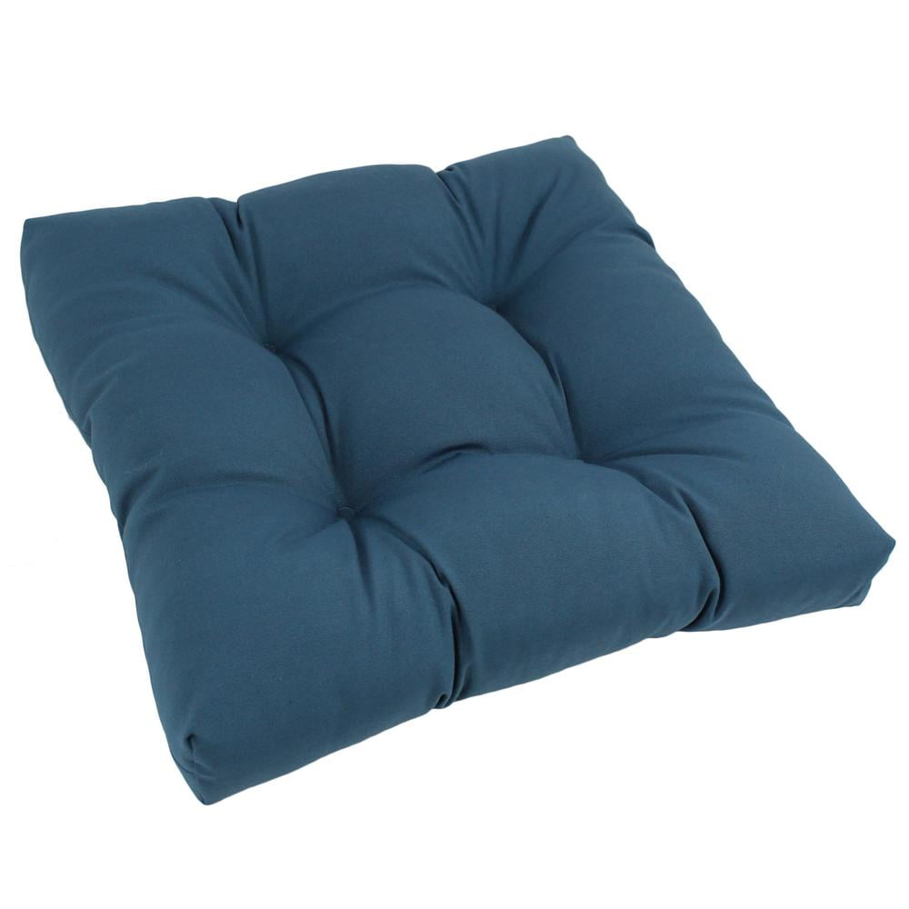 19-inch Squared Twill Tufted Dining Chair Cushion - Indigo - Walmart.com