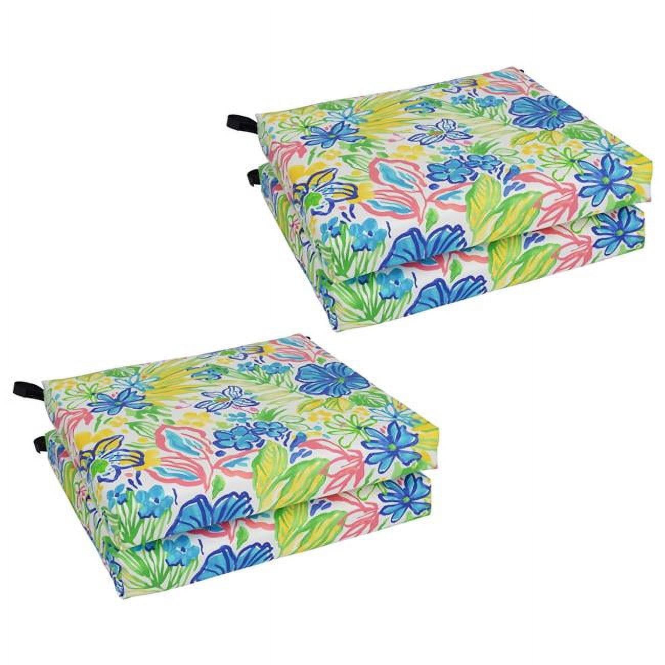 Blazing Needles 20 x 19 in. Patterned Outdoor Spun Polyester Chair ...