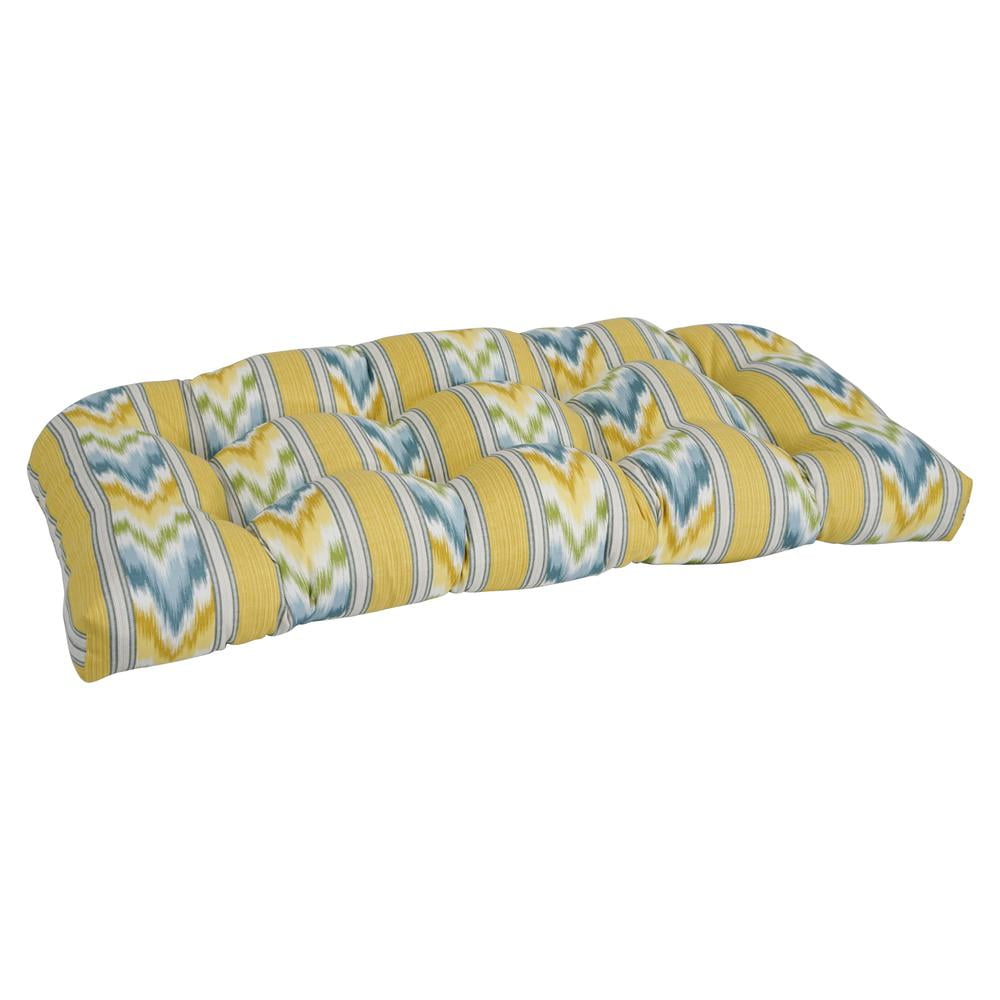42-inch by 19-inch U-Shaped Patterned Spun Polyester Tufted Settee ...