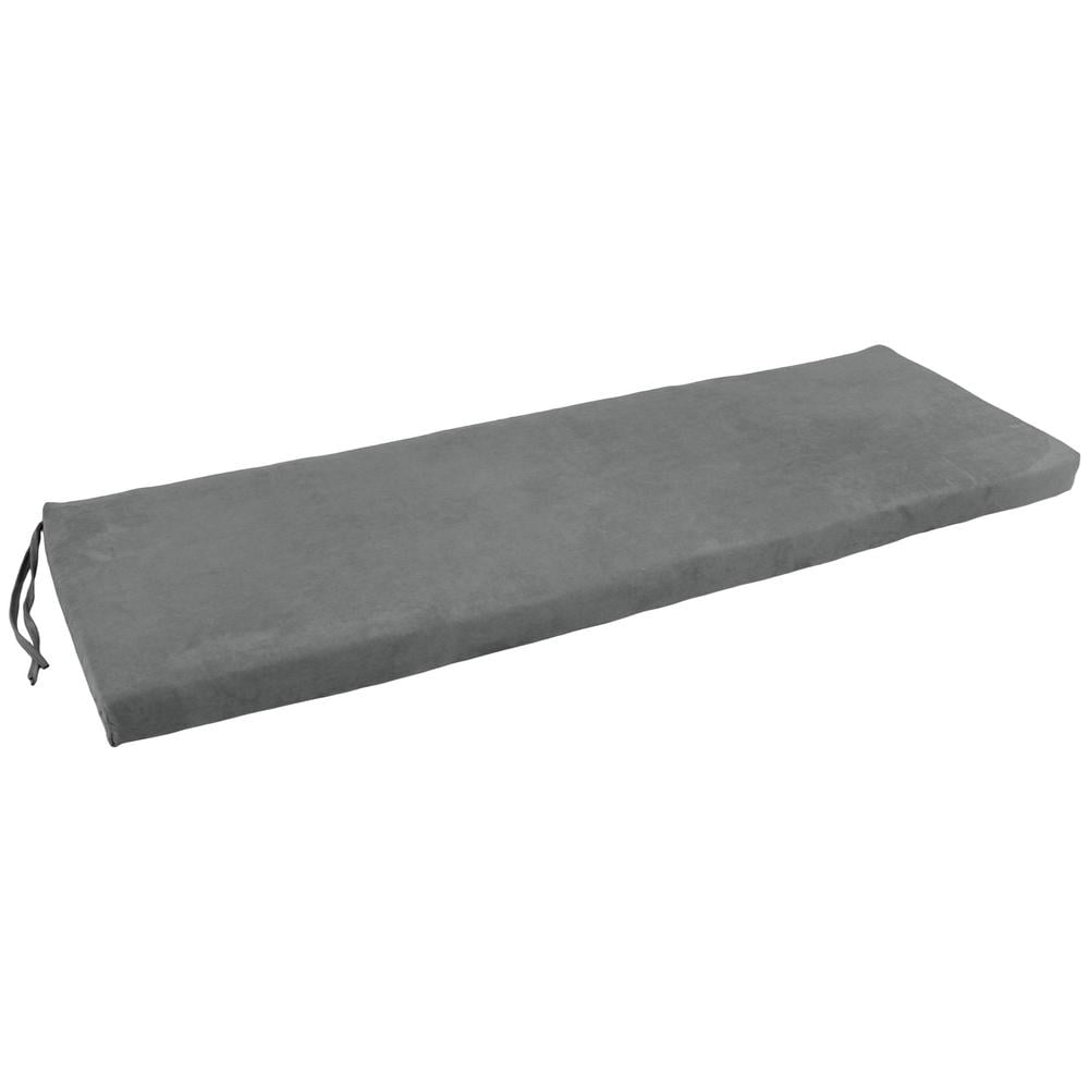 60-inch by 19-inch Micro Suede Bench Cushion - Grey - Walmart.com
