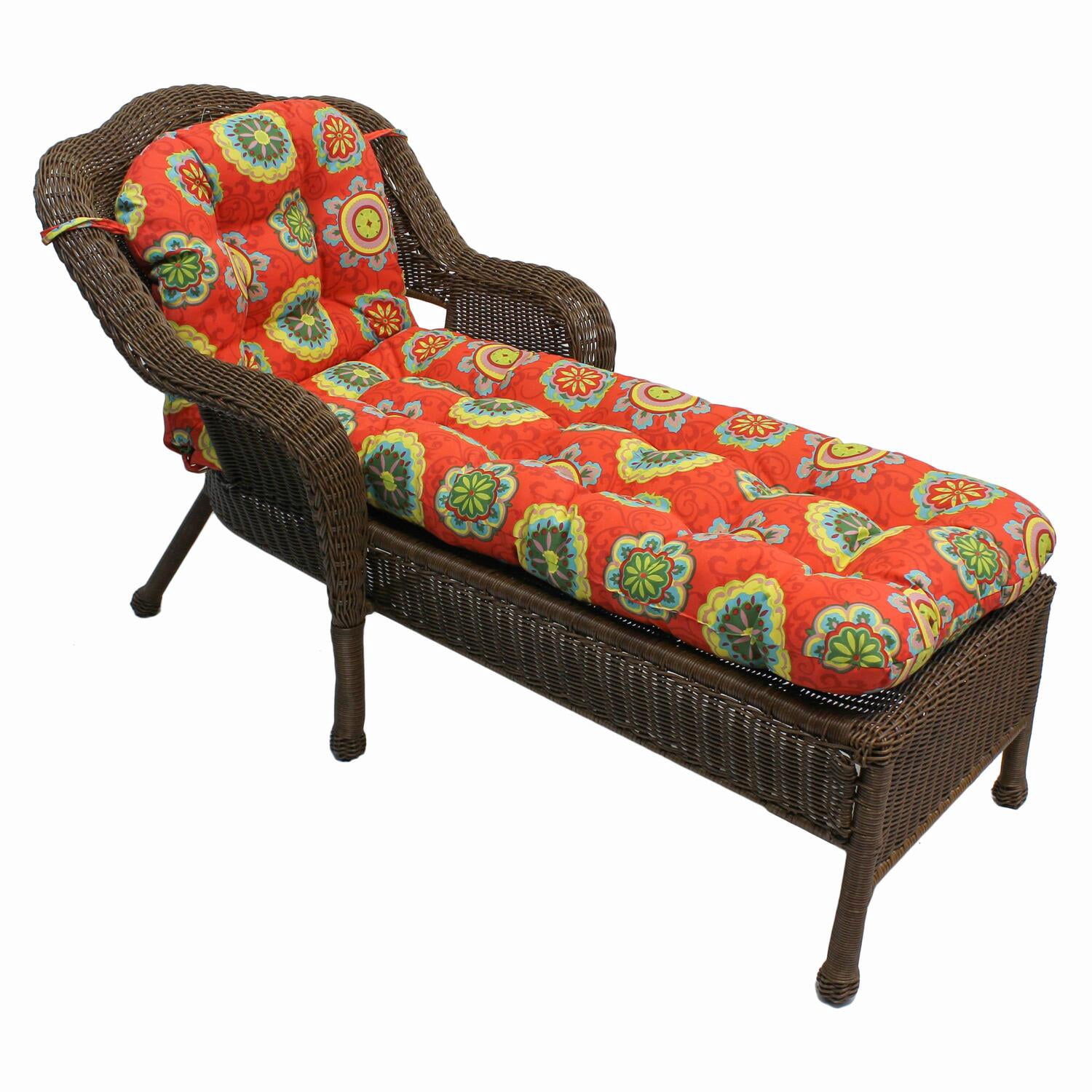 Blazing Needles 69-inch by 19-inch U-Shaped Outdoor Tufted Chaise ...