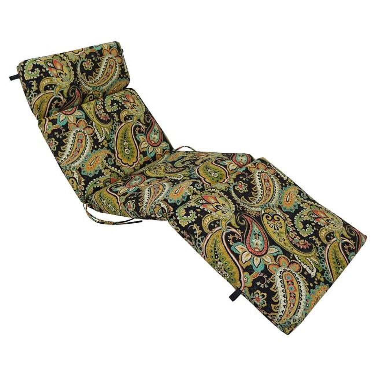 Blazing Needles 72 x 24 in. Patterned Polyester Outdoor Chaise Lounge ...