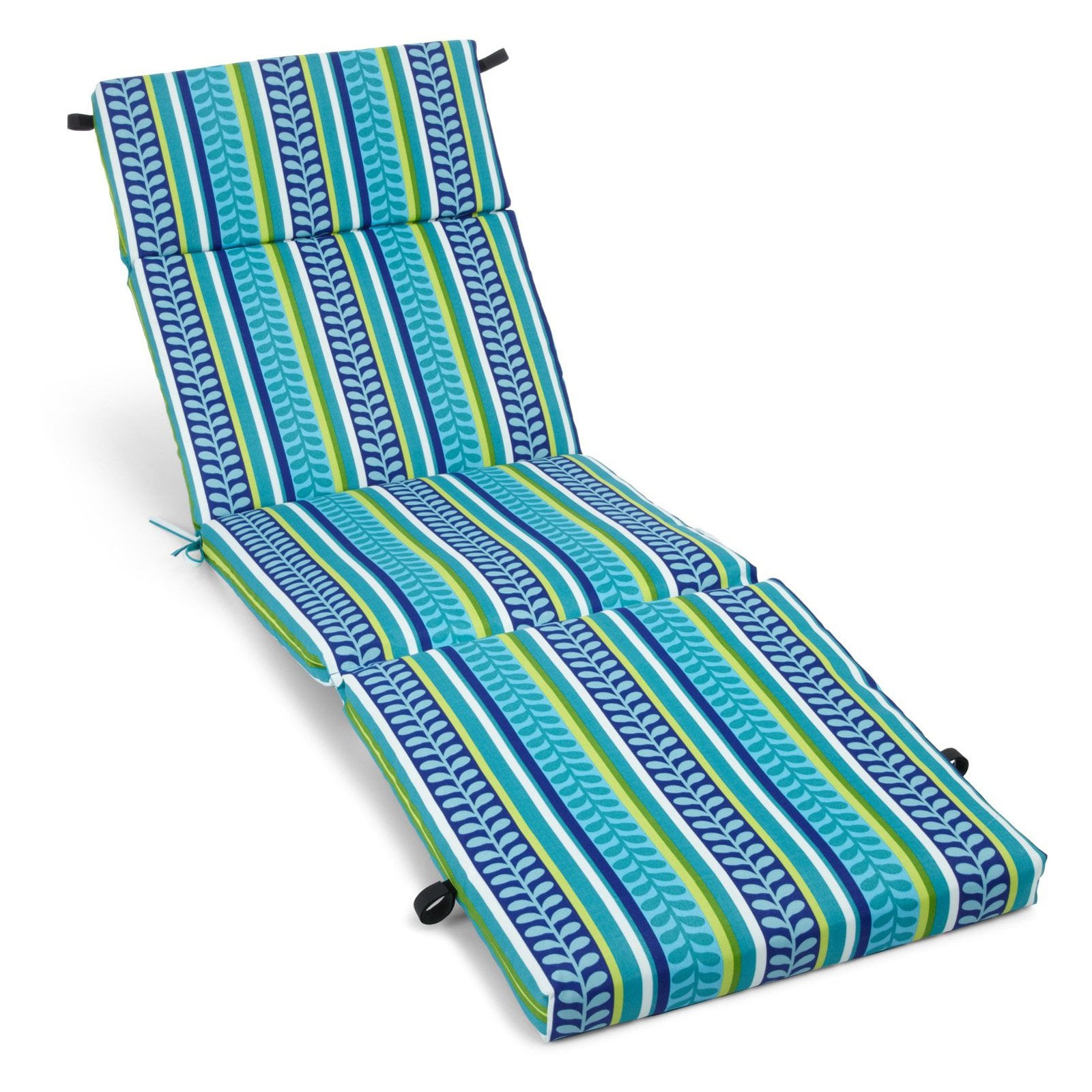 Blazing Needles 72 x 24 in. Patterned Polyester Outdoor Chaise Lounge ...