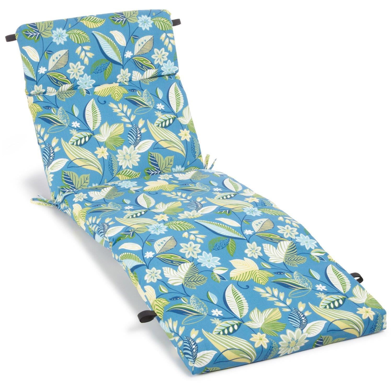 Blazing Needles 72 x 24 in. Patterned Polyester Outdoor Chaise Lounge ...