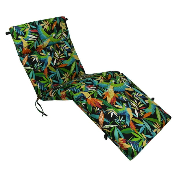 Blazing Needles 72 x 24 in. Patterned Polyester Outdoor Chaise Lounge ...
