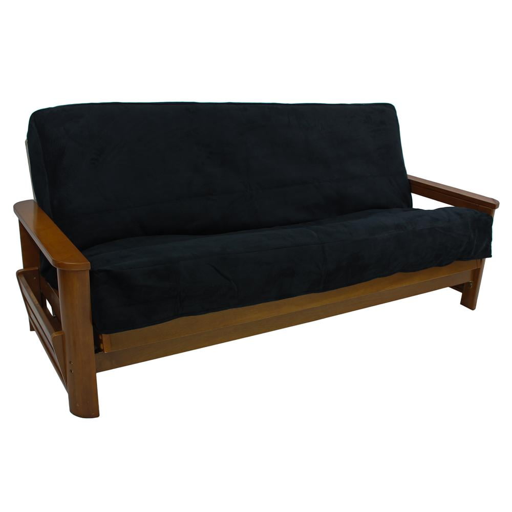 Solid Foam-Backed Microsuede 8 to 9-inch Full Futon Cover - Walmart.com