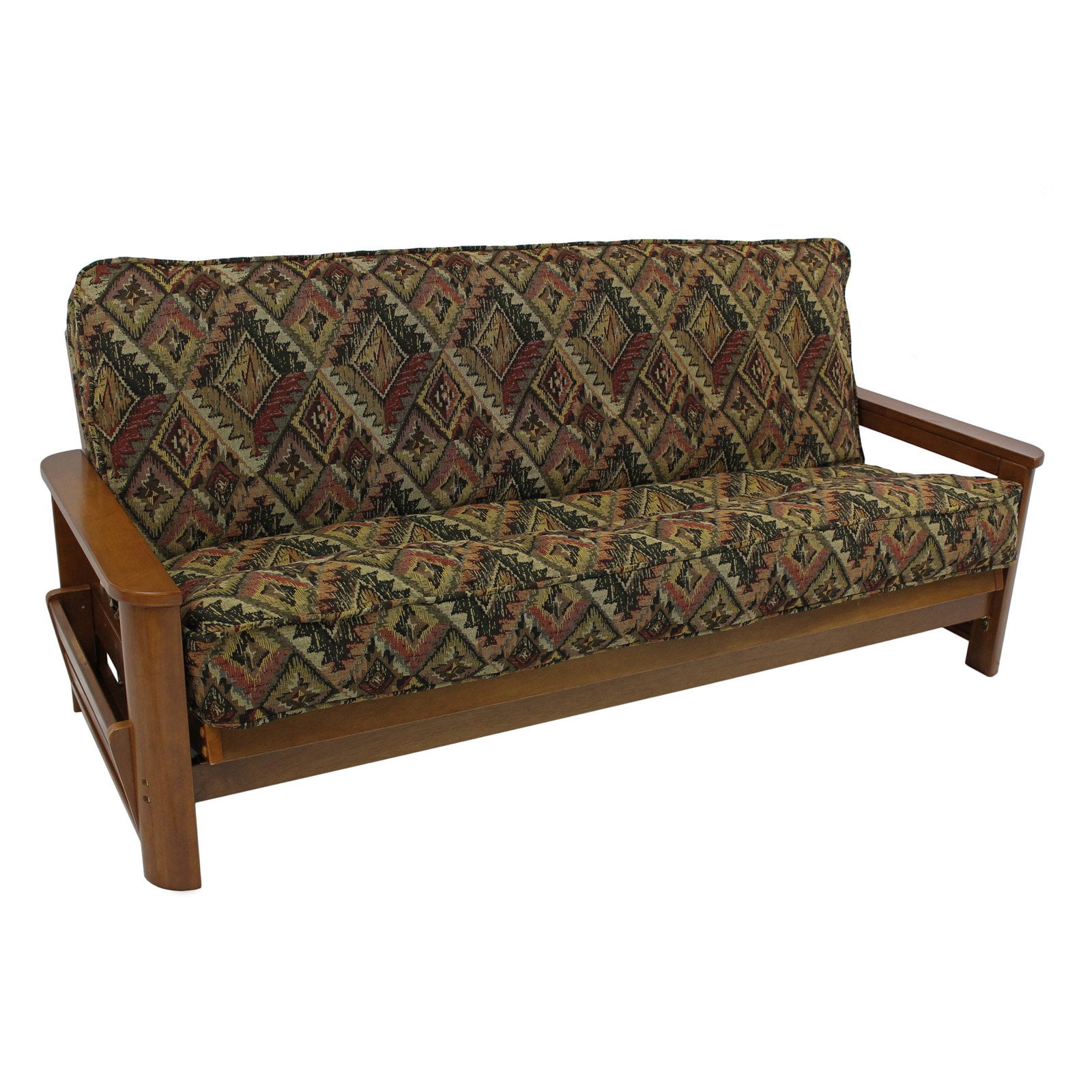 Blazing Needles 8 to 9 in. Patterned Tapestry Double Corded Full Futon ...