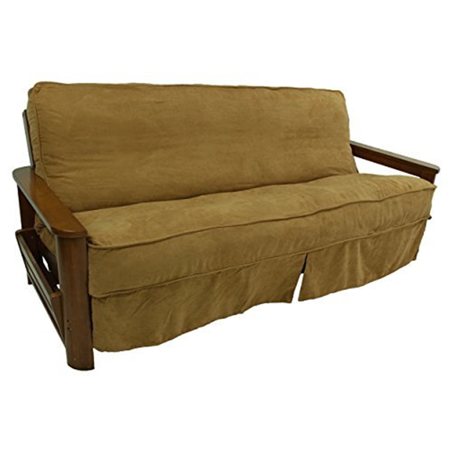 Blazing Needles 8 to 9 in. Solid Microsuede Double Corded Full Futon ...