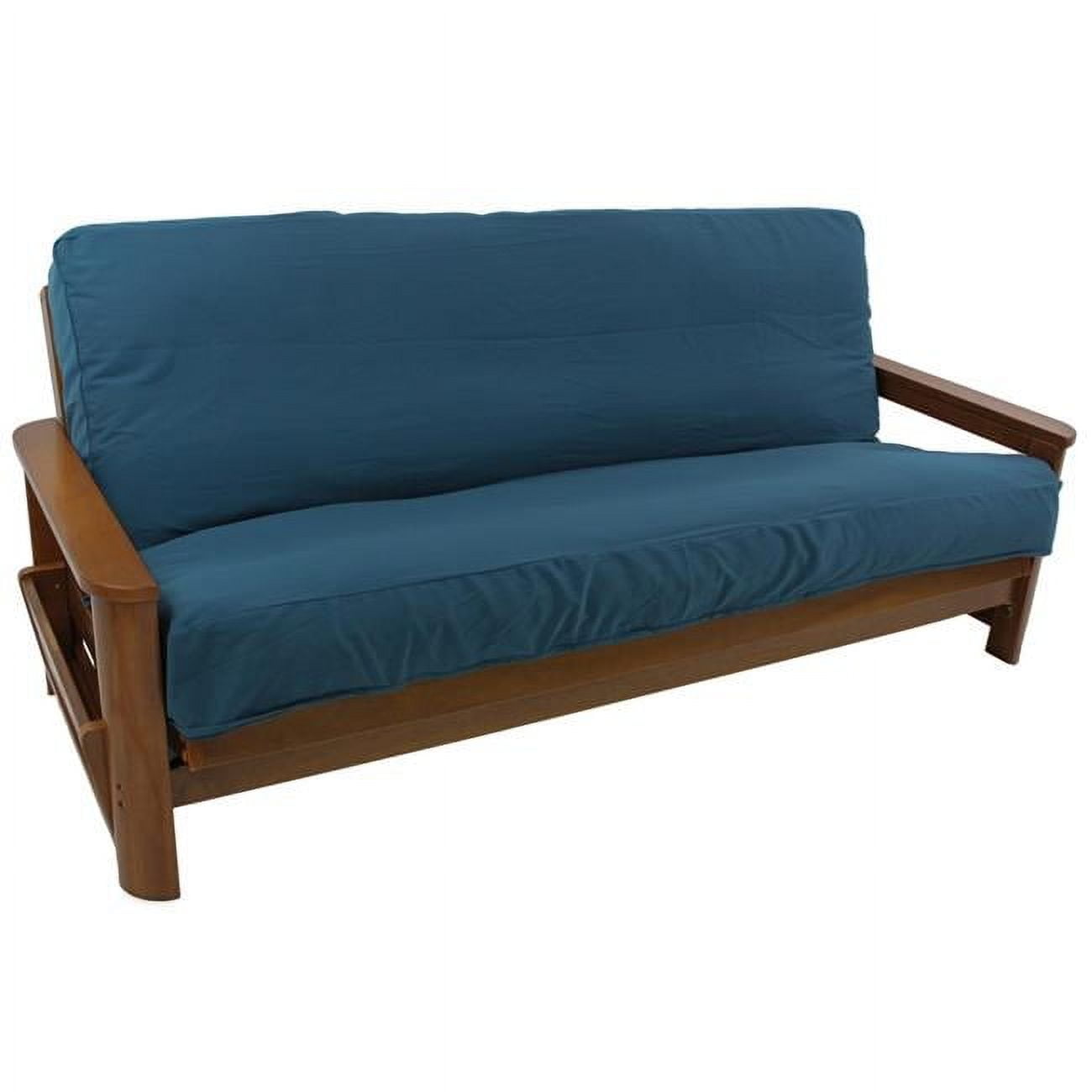 Blazing Needles Solid Twill Full Futon Cover, 8-9 in. Indigo, Zippered ...