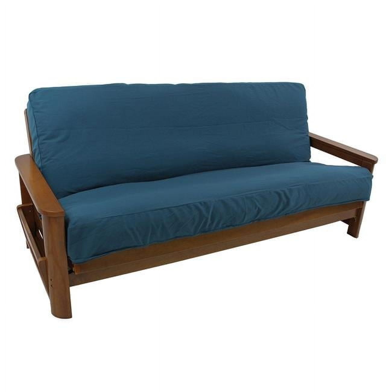 Blazing Needles Solid Twill Full Futon Cover, 8-9 in. Indigo, Zippered ...