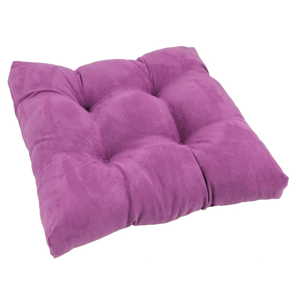 Blazing Needles 9-inch Squared Microsuede Tufted Dining Chair Cushion ...