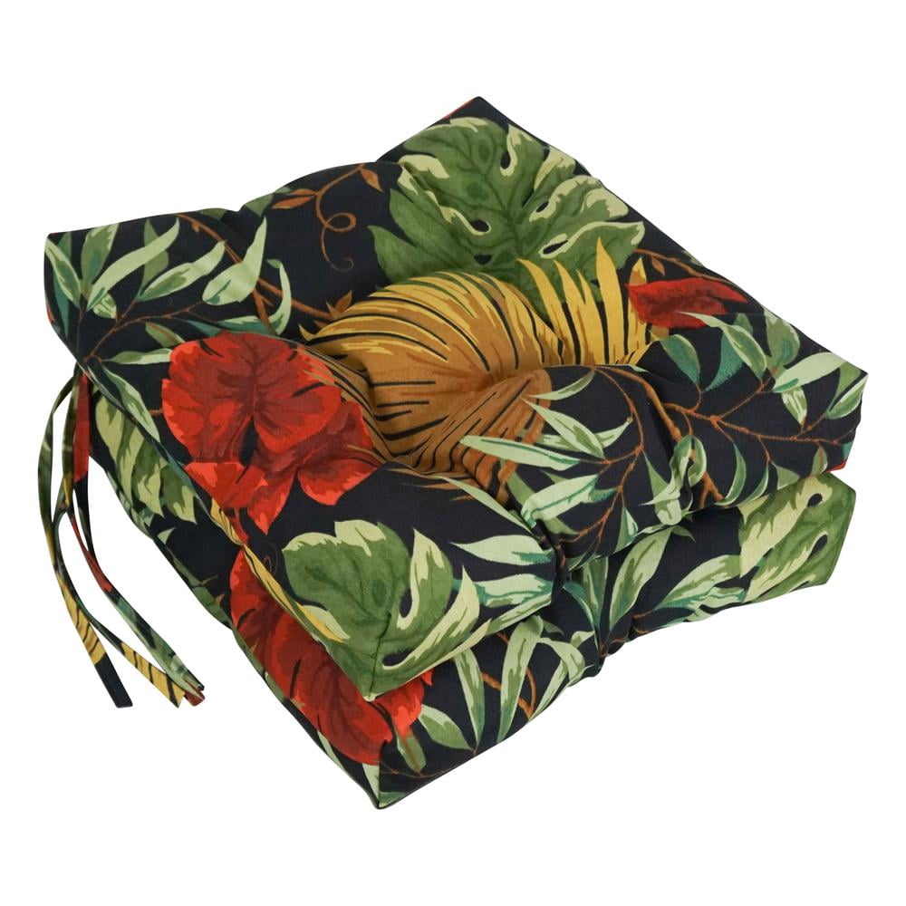 Blazing Needles 16-inch Outdoor Square Chair Cushion, 16" x 16 ...
