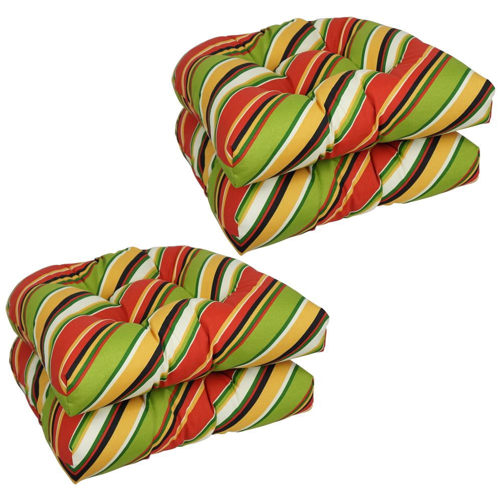 Blazing Needles 93184-4CH-OD-102 19 in. U-Shaped Dining Chair Cushions ...