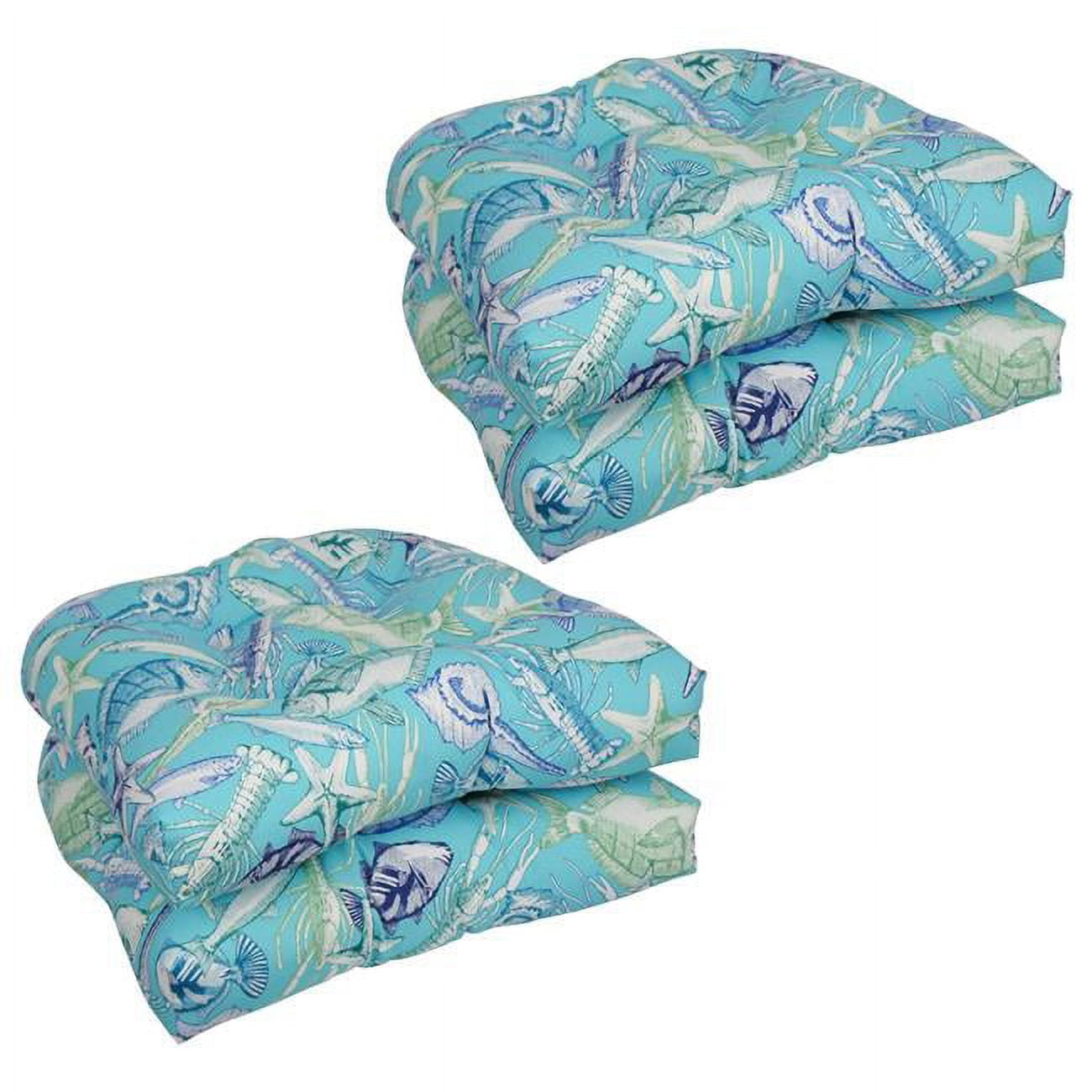 Blazing Needles 93184-4CH-OD-114 19 in. U-Shaped Dining Chair Cushions ...
