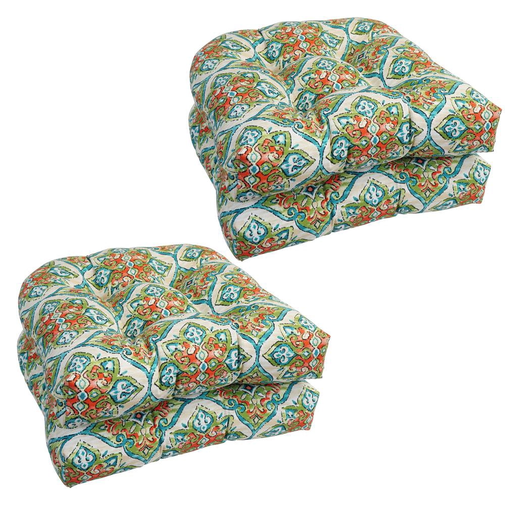 Blazing Needles 19-inch U-Shaped Dining Chair Cushions (Set of 4) 93184 ...