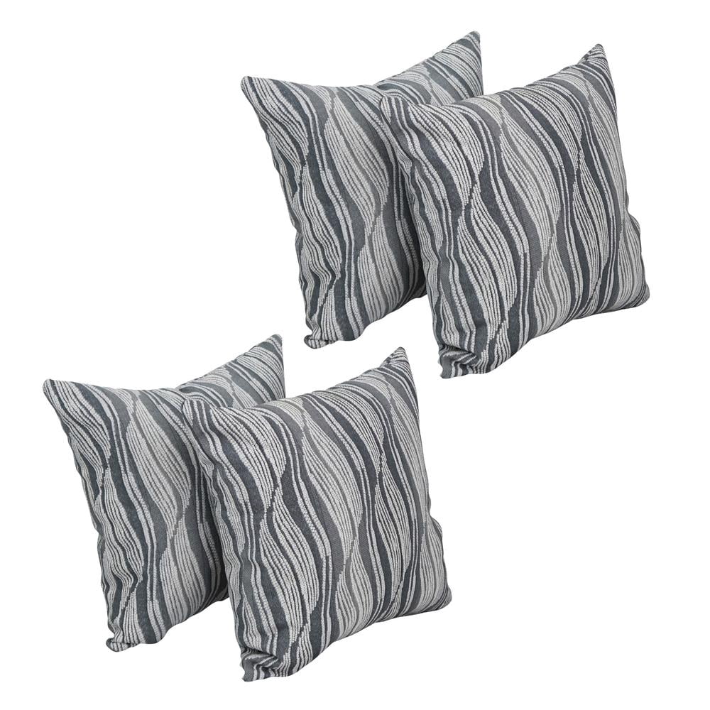 17-inch Jacquard Throw Pillows with Inserts (Set of 4) 9910-S4-ID-084 ...