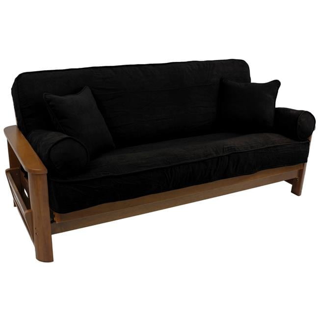Blazing Needles Solid Microsuede Double Corded 8 to 9-inch Full Futon ...