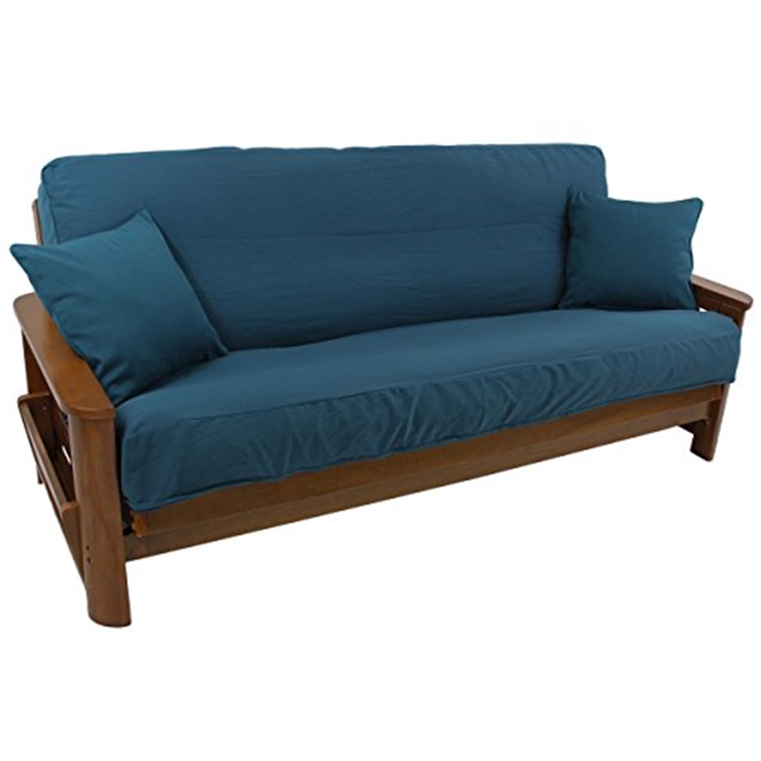 Blazing Needles Solid Twill 8 to 9-inch Full Futon Cover Set with Two ...