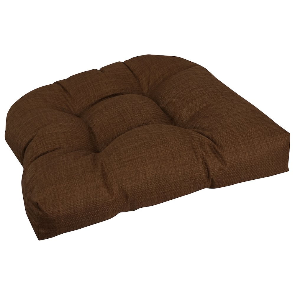 Blazing Needles 19-inch U-Shaped Solid Spun Polyester Tufted Dining ...