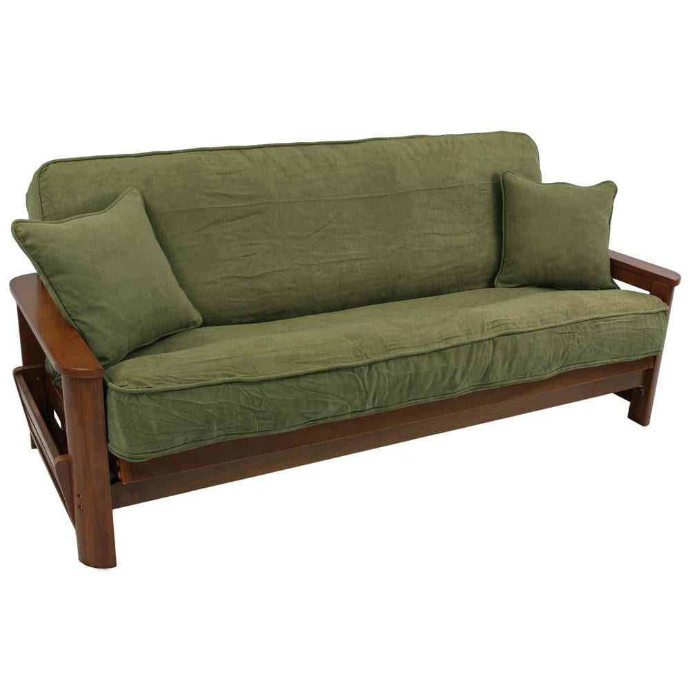 Blazing Needles Solid Microsuede Double Corded 8 to 9-inch Full Futon ...