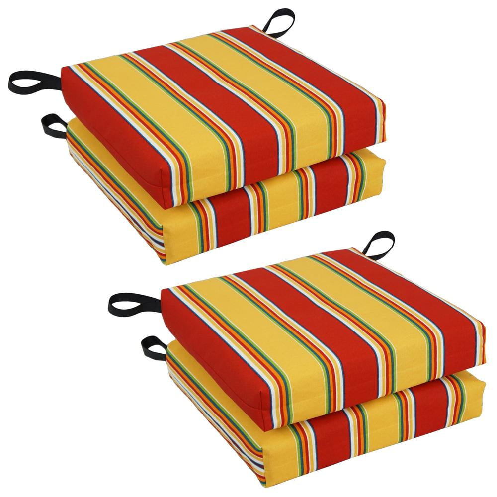Blazing Needles Set of 4 Outdoor Chair Cushions, Haliwell Multi ...