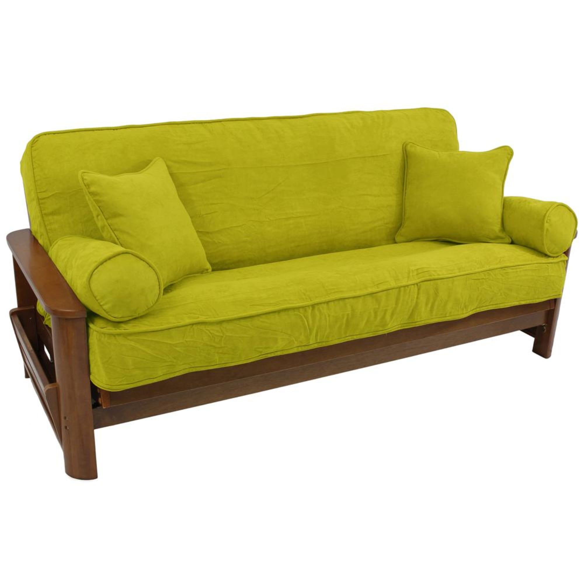 Blazing Needles Solid Microsuede Double Corded 8 to 9-inch Full Futon ...