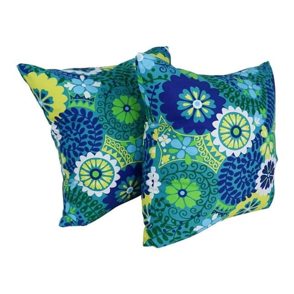 Blazing Needles 9913-S2-REO-34 Spun Polyester Outdoor Floor Pillows ...