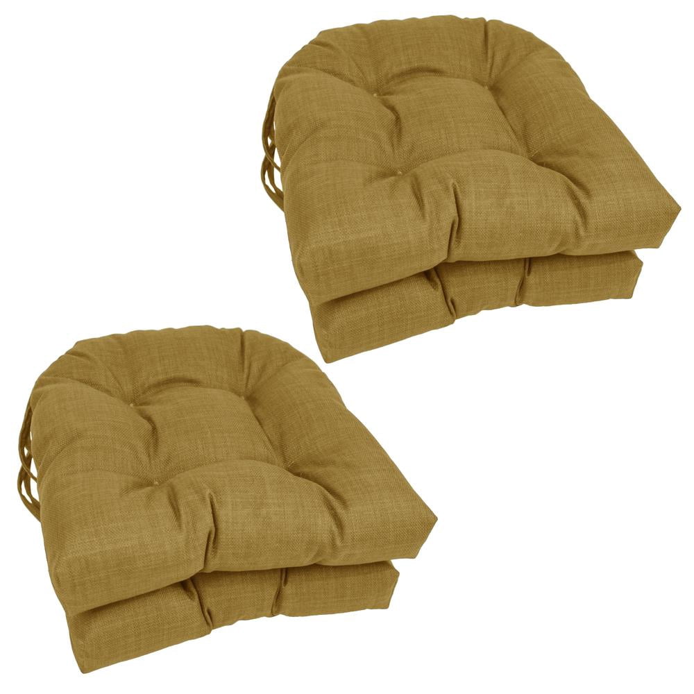 Blazing Needles 16-inch Spun Polyester Solid Outdoor U-shaped Tufted ...