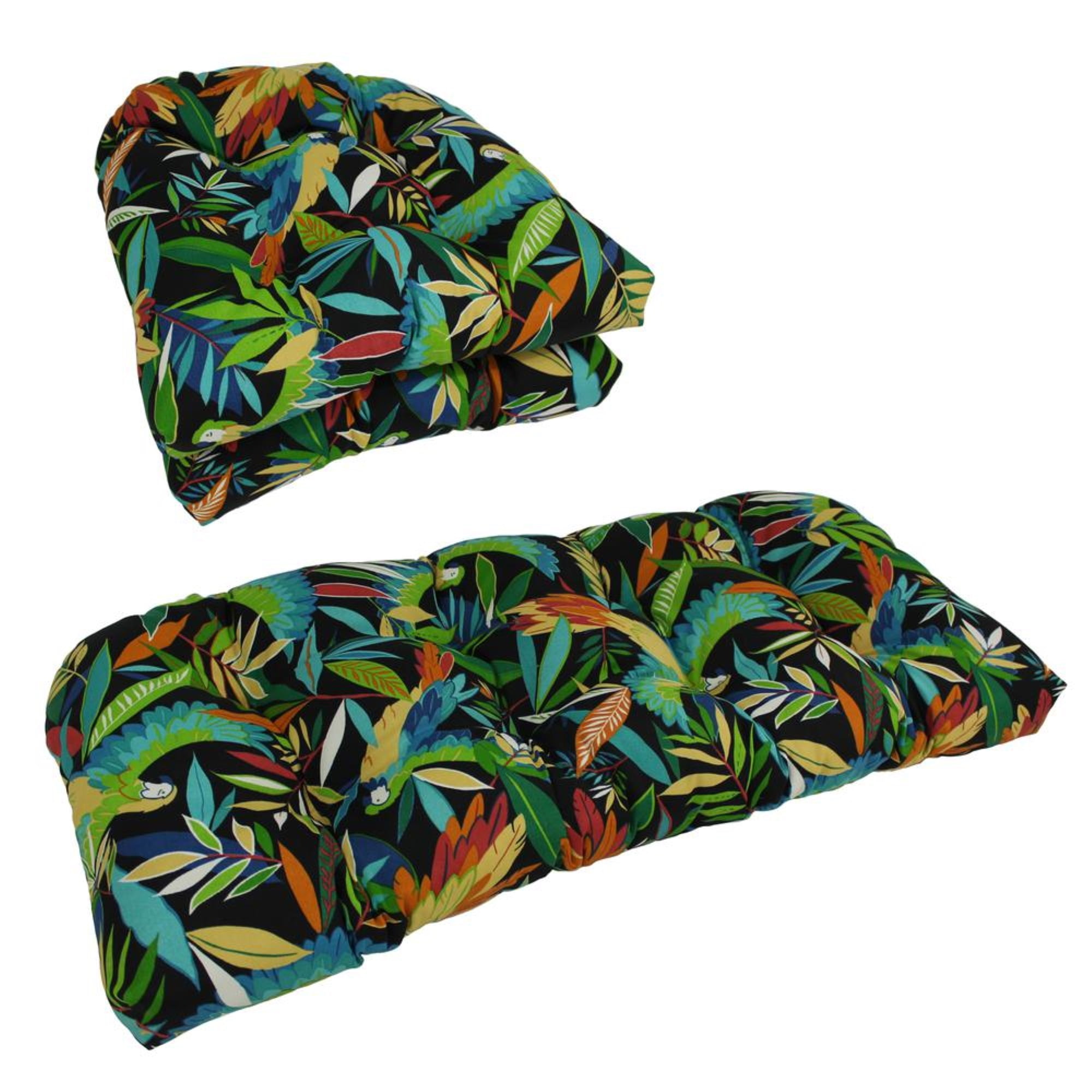 Blazing Needles U-Shaped Tufted Settee Cushion Set 3pk - Walmart.com