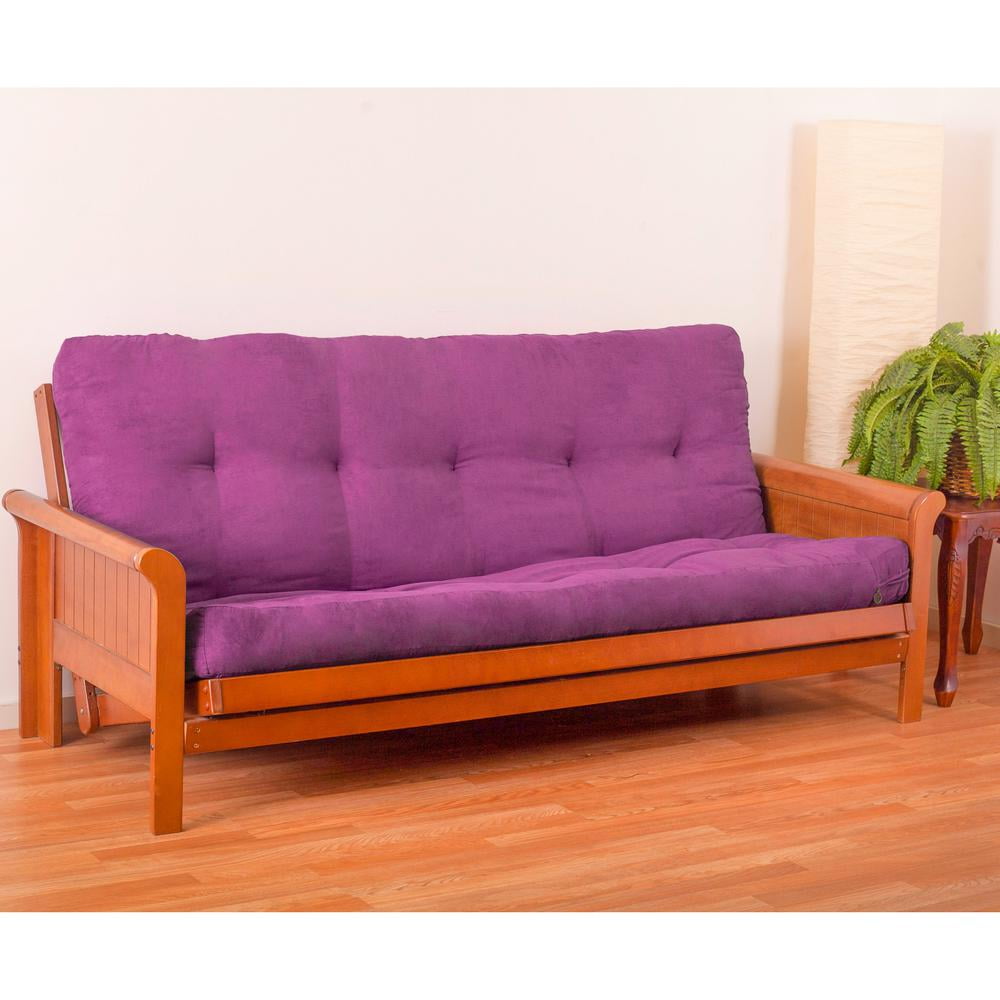Vitality 6-inch Microsuede Queen-size Futon Mattress 9611-MS-UV ...