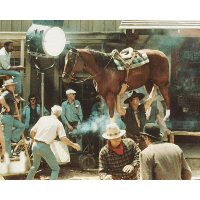 Blazing Saddles Mel Brooks on set watching scene set-up 5x7 photo ...
