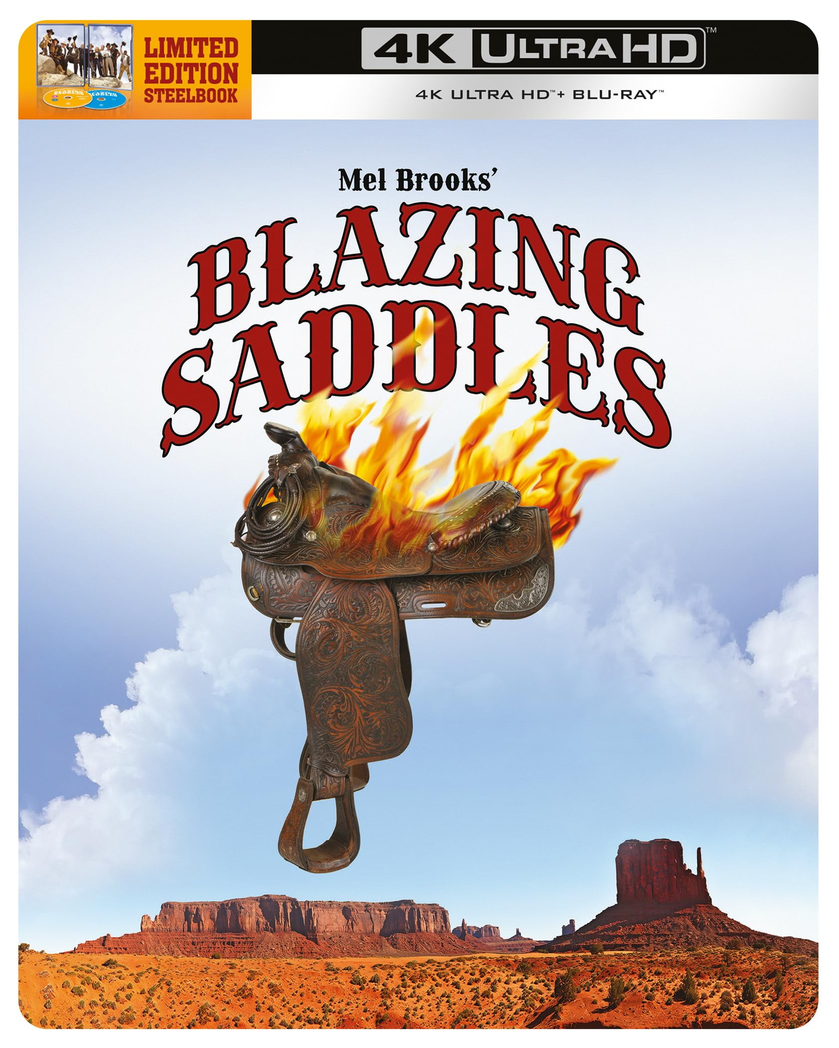 Blazing Saddles Steelbook (4K Ultra HD) Cleavon Little Gene Wilder Mel ...