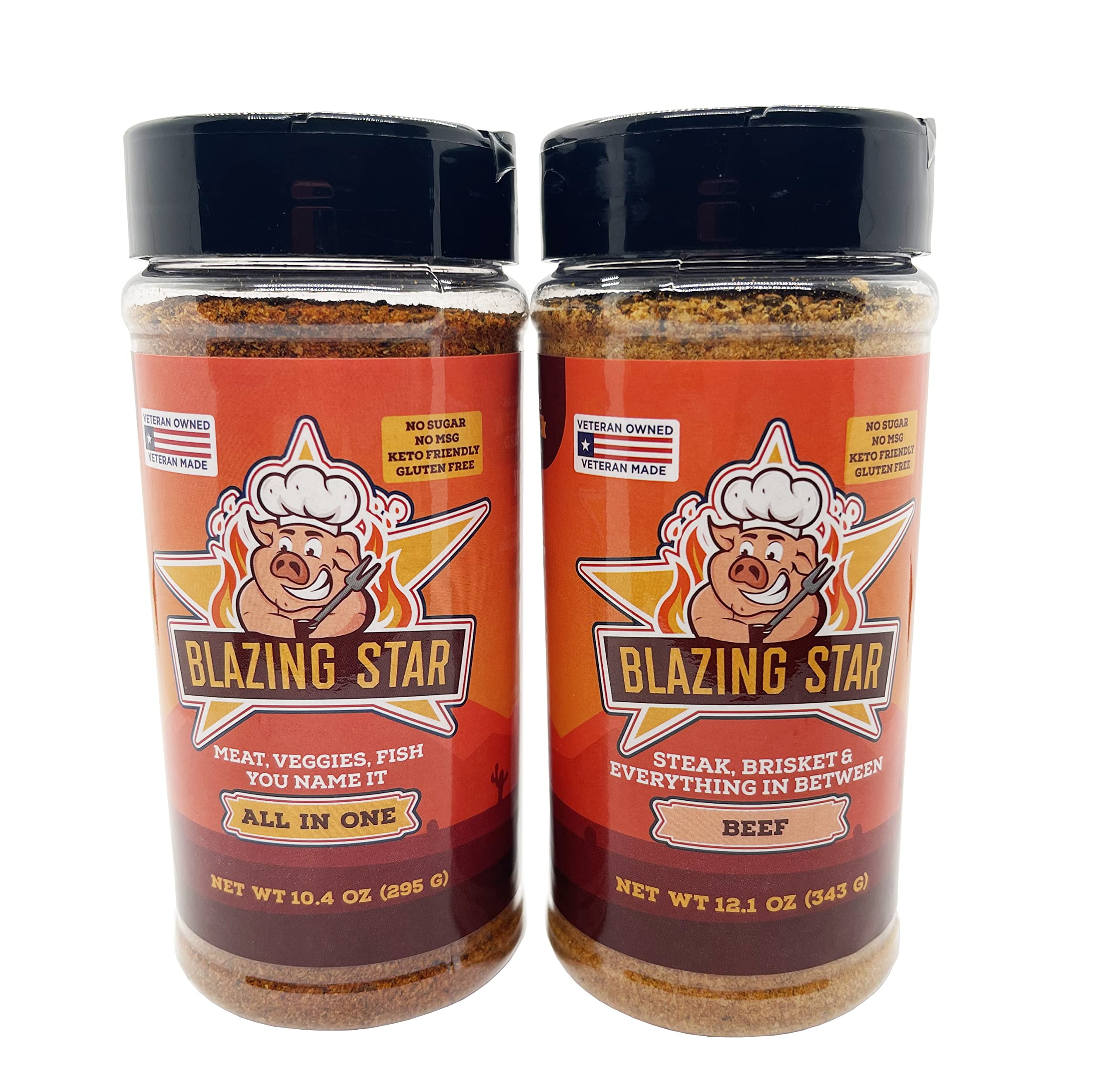 Blazing Star BBQ Sugar Free Bundle (All-In-One Seasoning/Beef Rub ...