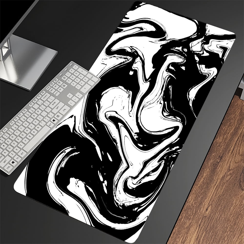 Blck And White Mouse Pad Gaming Mousepad Gamer Table Carpet Protector ...