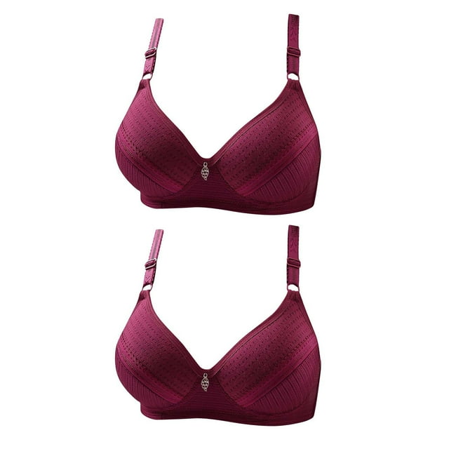 Blczomt Balconette Plus Size Bras for Women Lace Red No Wire Bralette ...