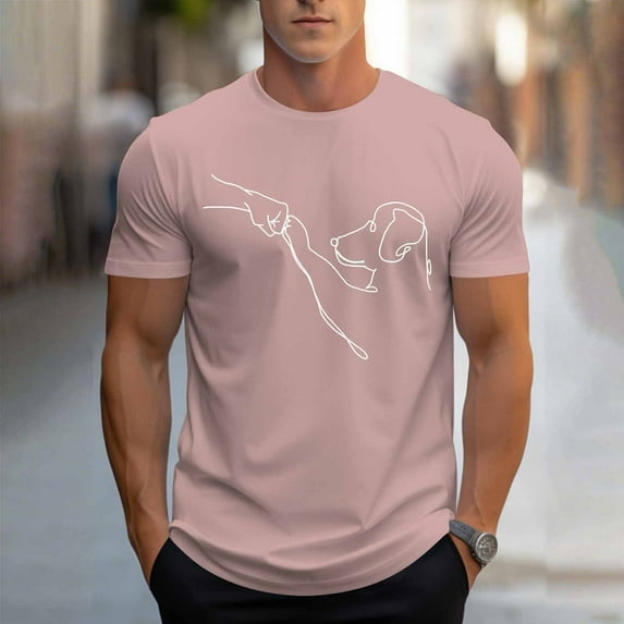 Blczomt Big & Tall Men T Shirts Gold Regular-Fit Graphic Tees Crewneck ...