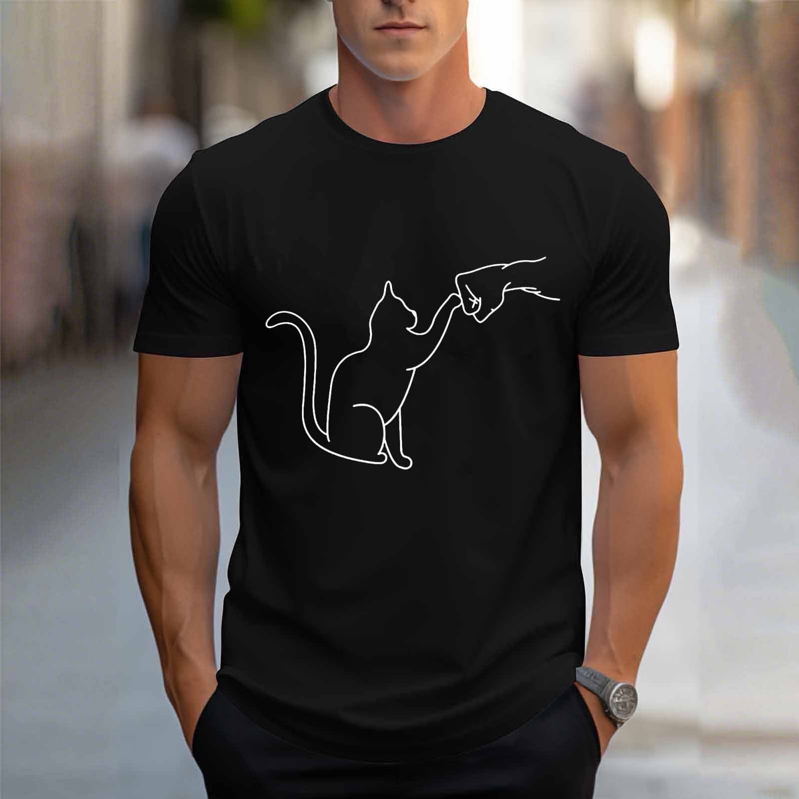 Blczomt Big and Tall T Shirts for Men Graphic Black Shirts Soft Cute ...